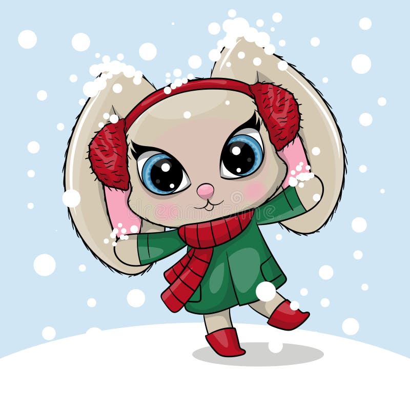 Cartoon Rabbit Snow Stock Illustrations – 2,927 Cartoon Rabbit Snow ...