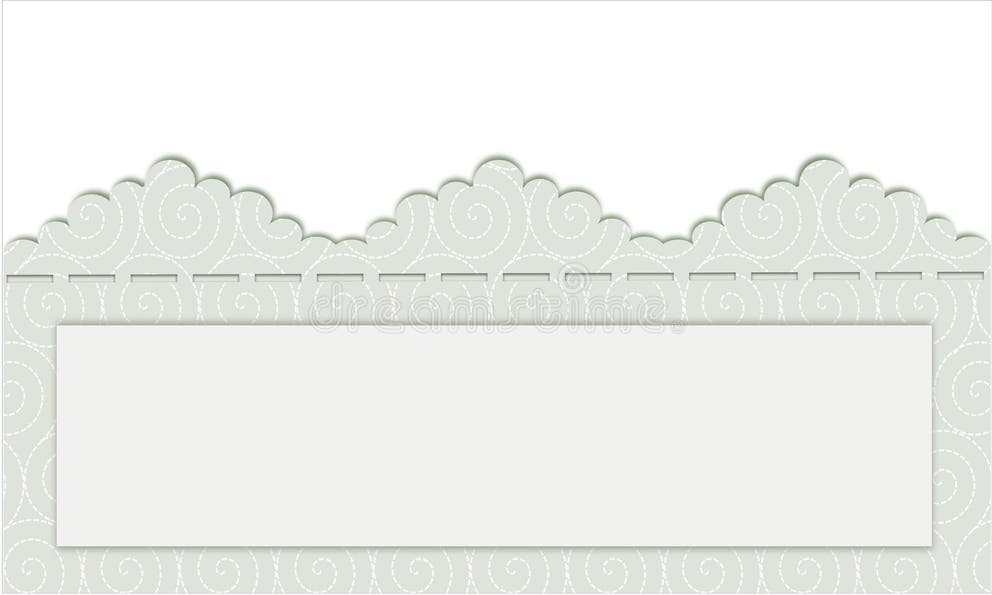 Greeting Card with Decorations Stock Illustration - Illustration of ...