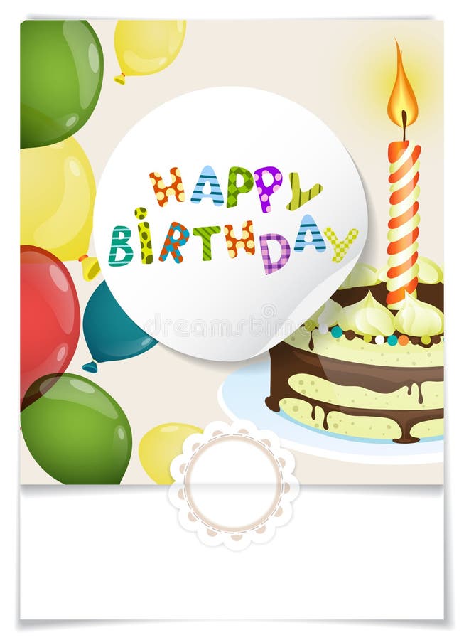 Greeting Card Design, Template Stock Vector - Illustration of festive ...