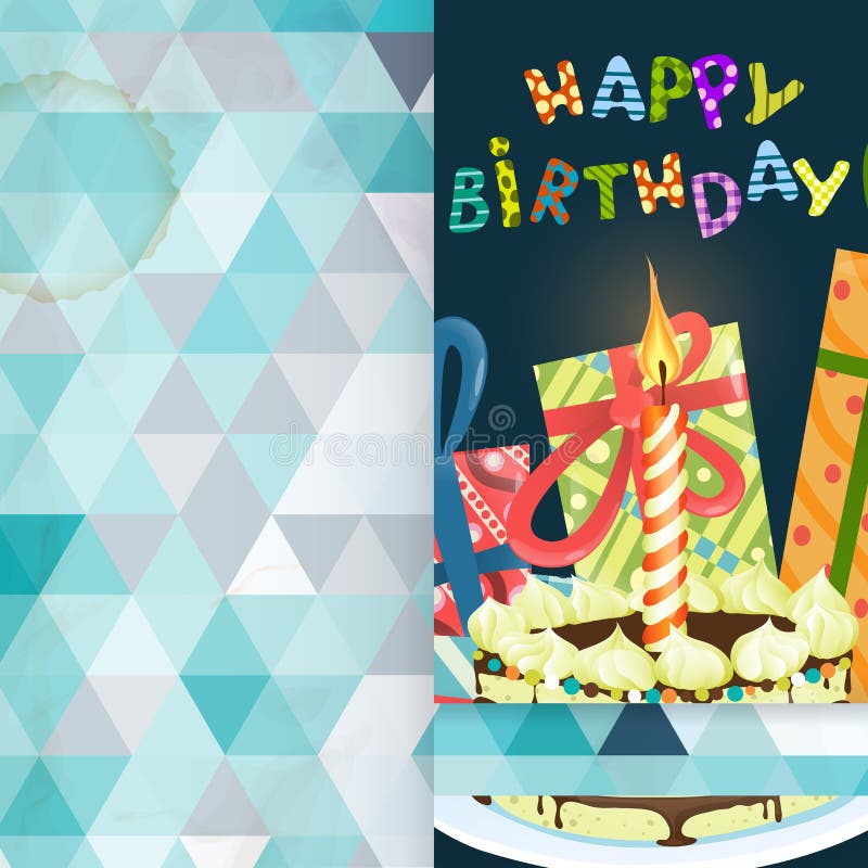 Greeting Card Design, Template Stock Vector - Illustration of cream ...