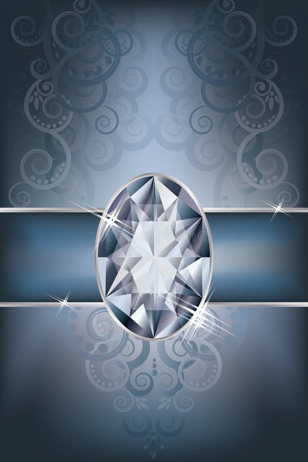 Greeting card with diamond stock vector. Illustration of karat - 31010994