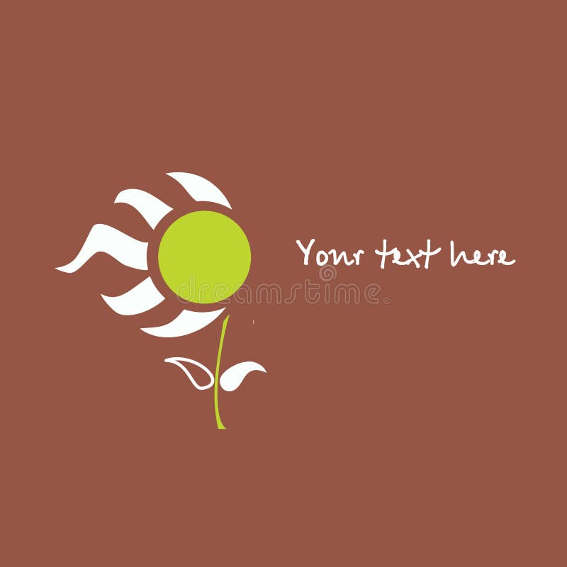 Greeting card with flower. stock vector. Illustration of card - 50477498