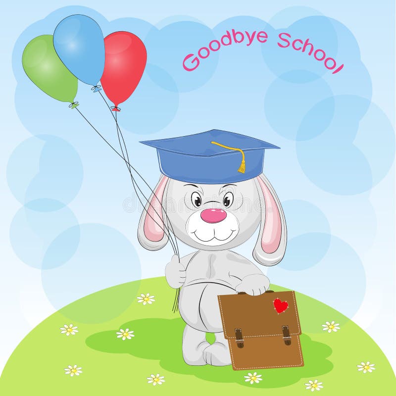 Goodbye school stock illustration. Illustration of goodbye - 18404847