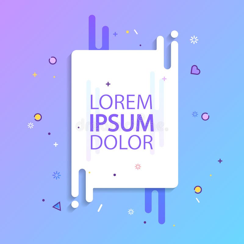 Greeting Card with Graphic Elements and Colourful Background Stock ...