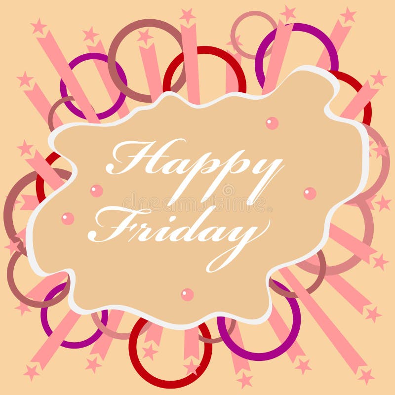 Greeting card happy friday stock vector. Illustration of party - 88888759