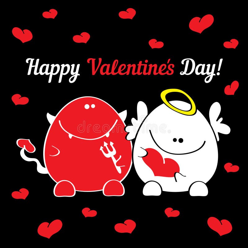 Red Devil Valentines Day Card Stock Illustrations – 180 Red Devil ...