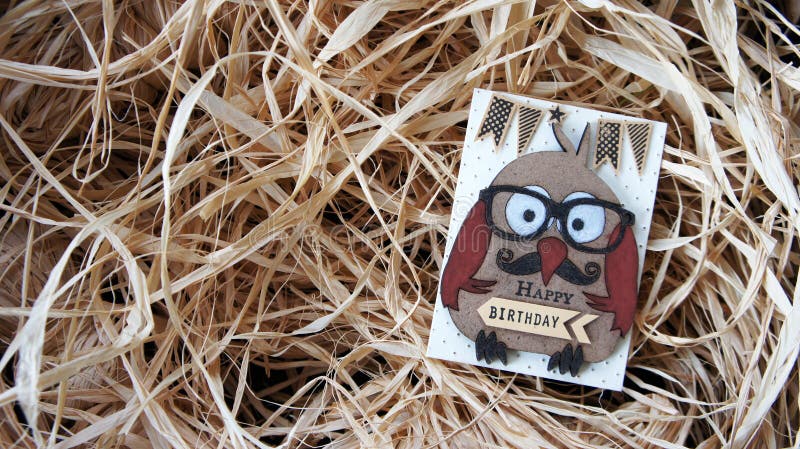 Greeting Card on Hay Background Stock Image - Image of celebration ...