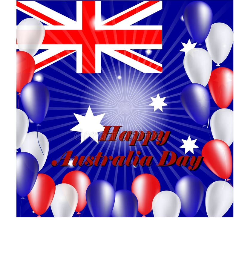 Greeting Card with a Holiday To the Day of Australia Stock Vector ...