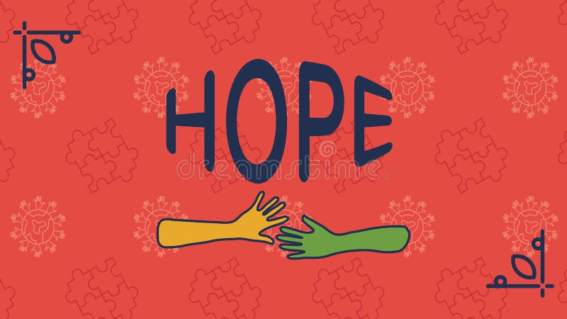 Greeting Card with Hope Text Stock Vector - Illustration of national ...
