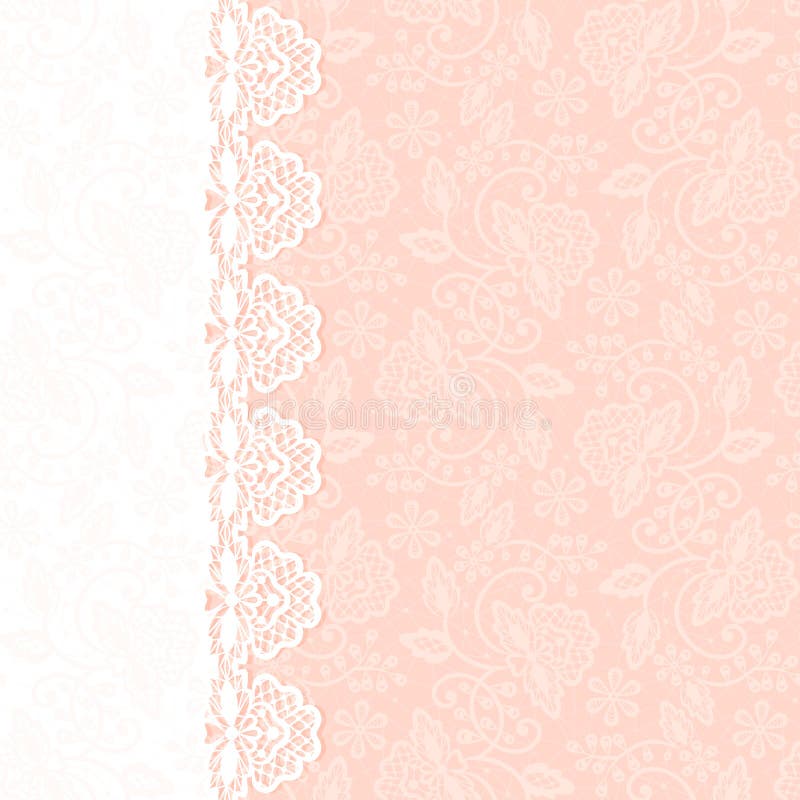 Card with Lace Fabric Background Stock Vector - Illustration of lace ...