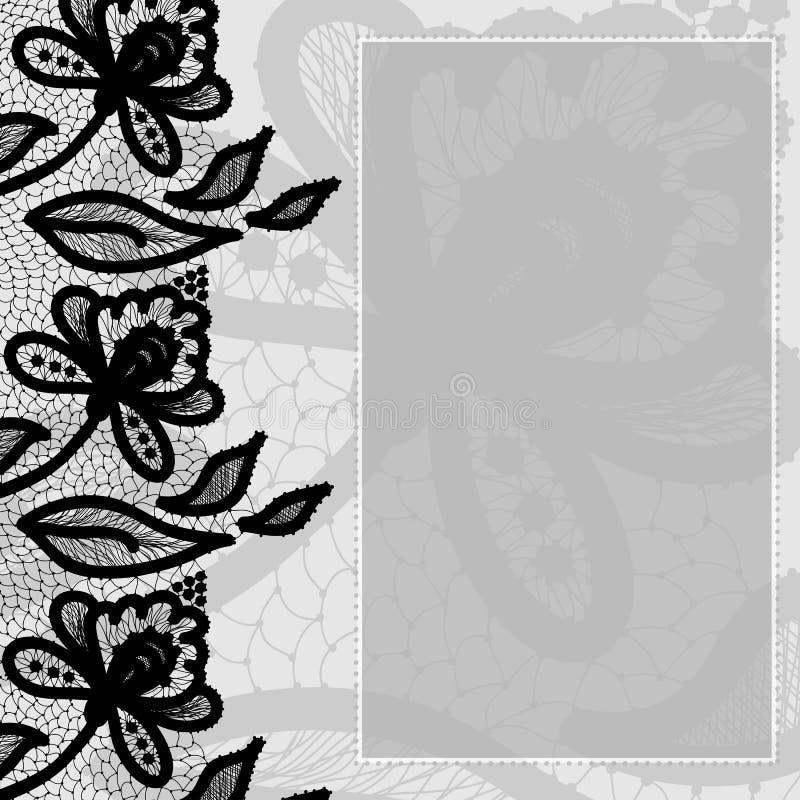 Greeting card with lace stock vector. Illustration of decorative - 55952888