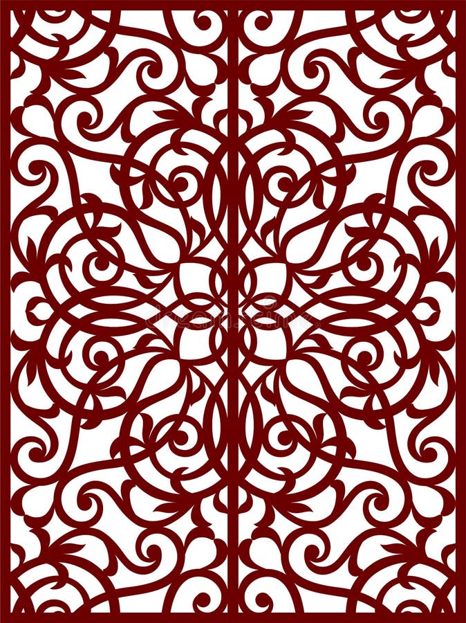 Greeting Card, Laser Cut Pattern Stock Vector - Illustration of ...