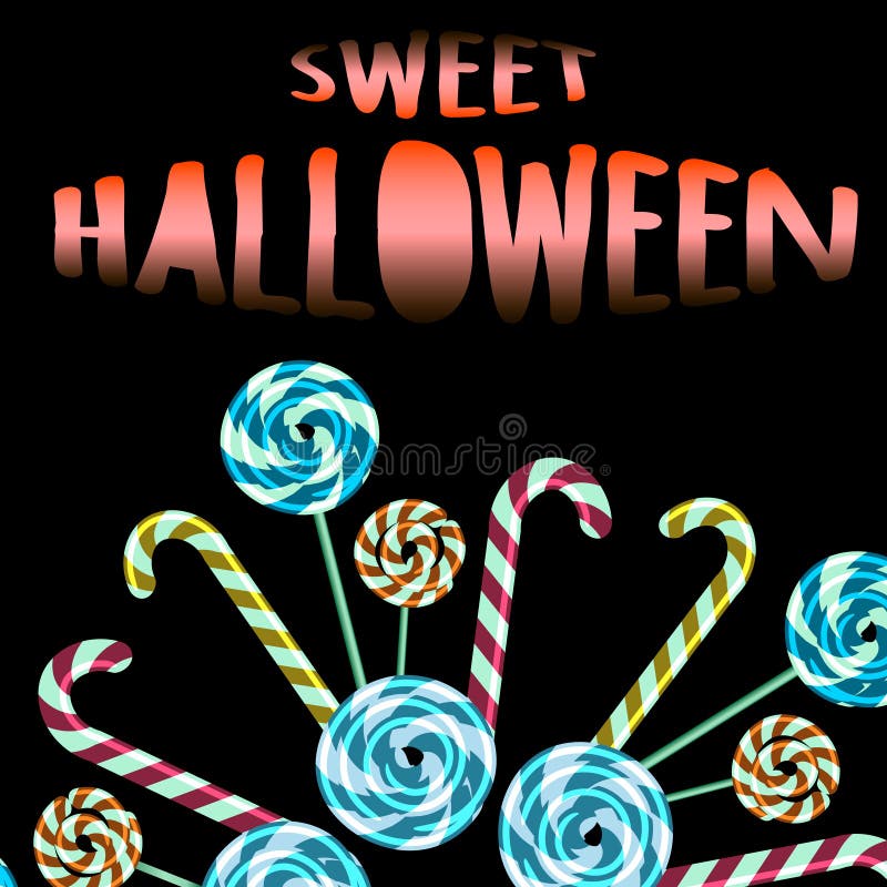 Greeting Card with Lolipop. Stock Vector - Illustration of beautiful ...