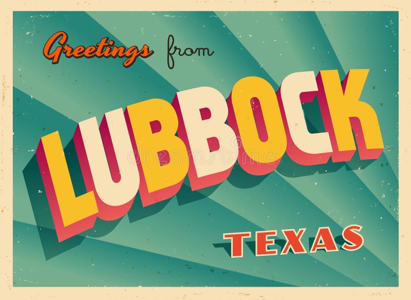 Greetings from Lubbock, Texas, USA - Wish You Were Here! Stock Vector ...
