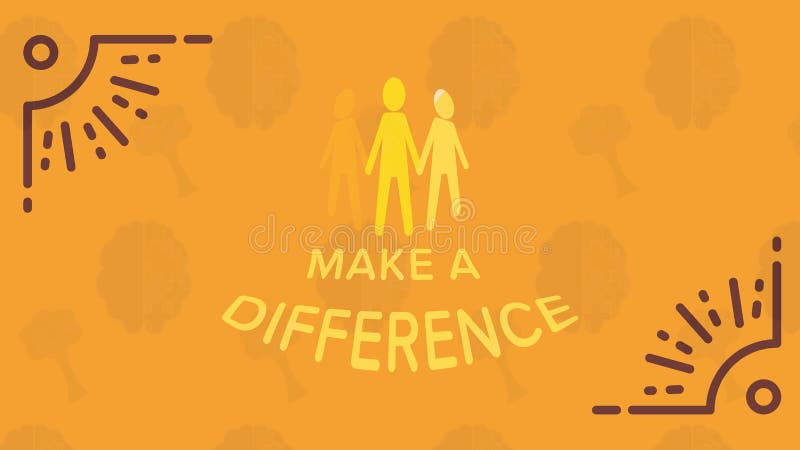 Greeting Card with Make a Difference Message Stock Vector ...