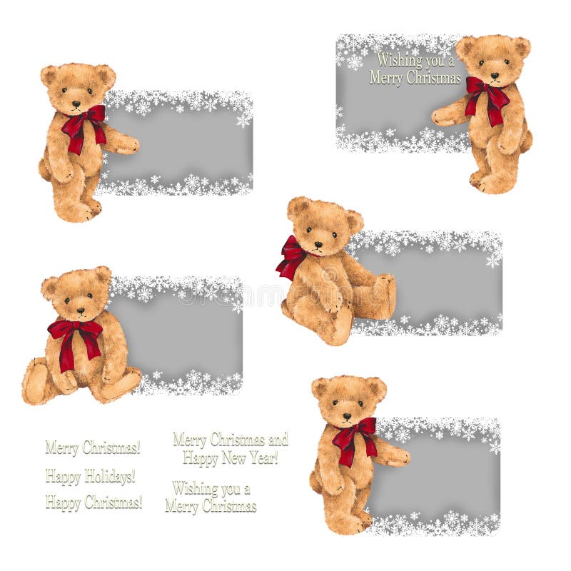 Greeting Card Material Using a Cute Hand-drawn Bear, Stock Illustration ...