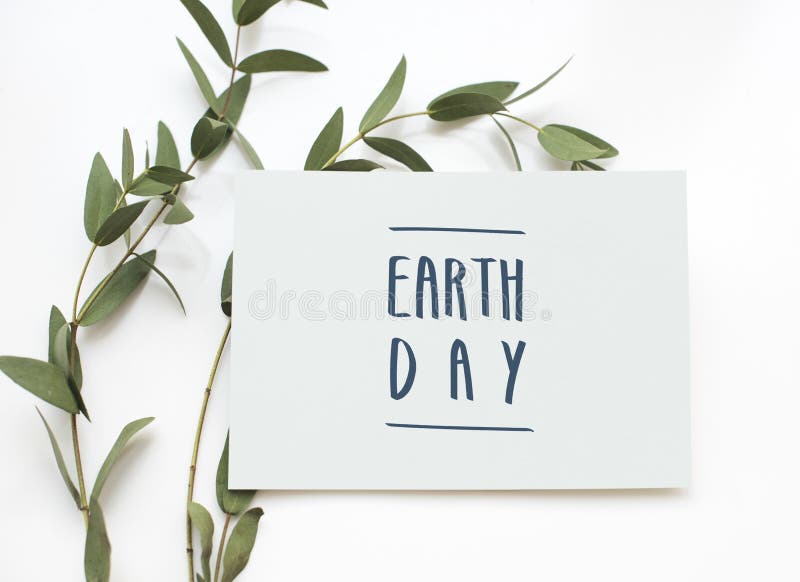 Earth Day Card Supporting Environmental Protection Stock Photo - Image ...