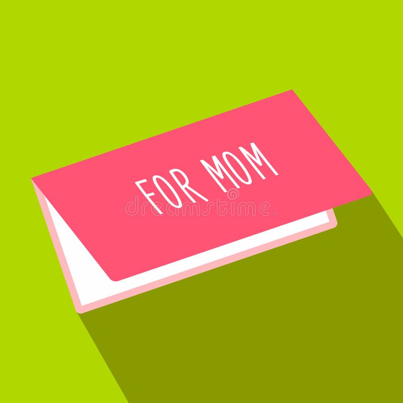 Greeting Card with Heart for Mom Icon Icon Cartoon Stock Vector ...