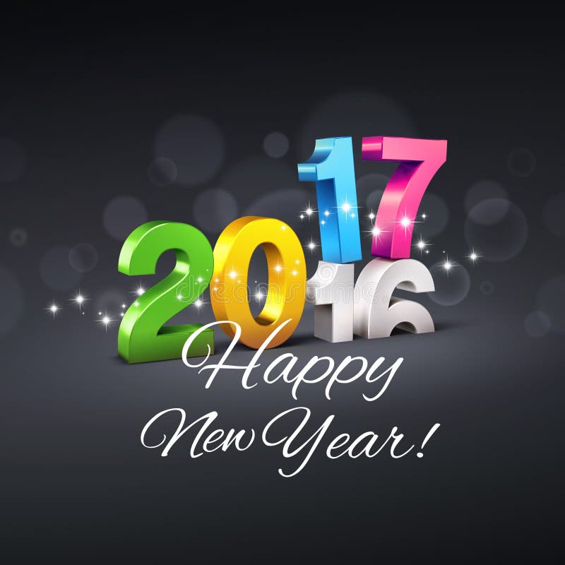 2017 Greeting Card for a New Start Stock Illustration - Illustration of ...