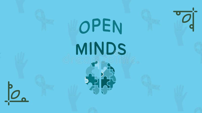 Greeting Card with Open Minds Text Stock Vector - Illustration of ...