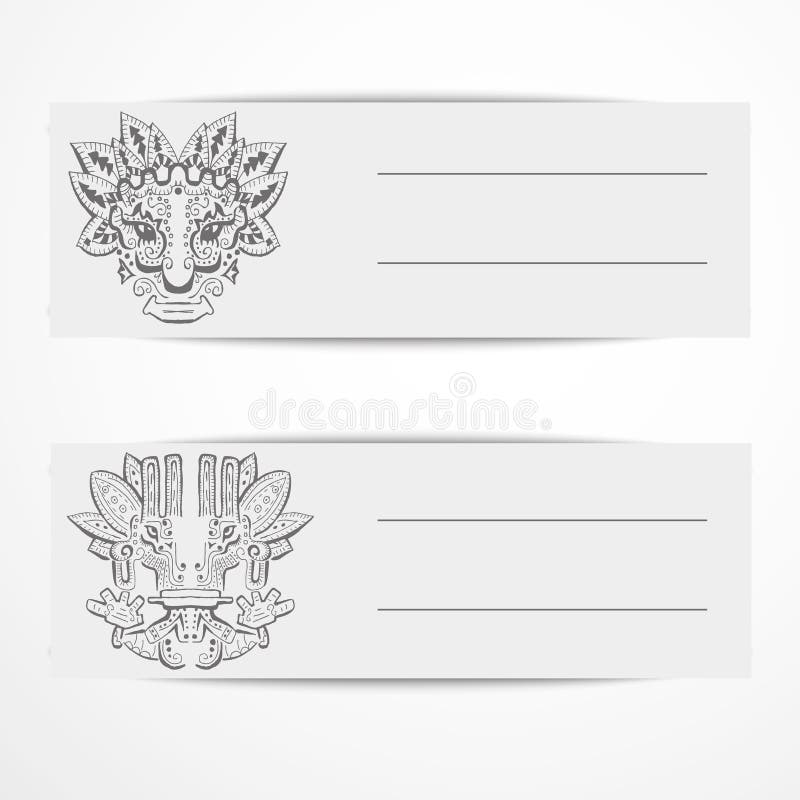 Greeting Card with Ornaments of Ancient America Stock Vector ...