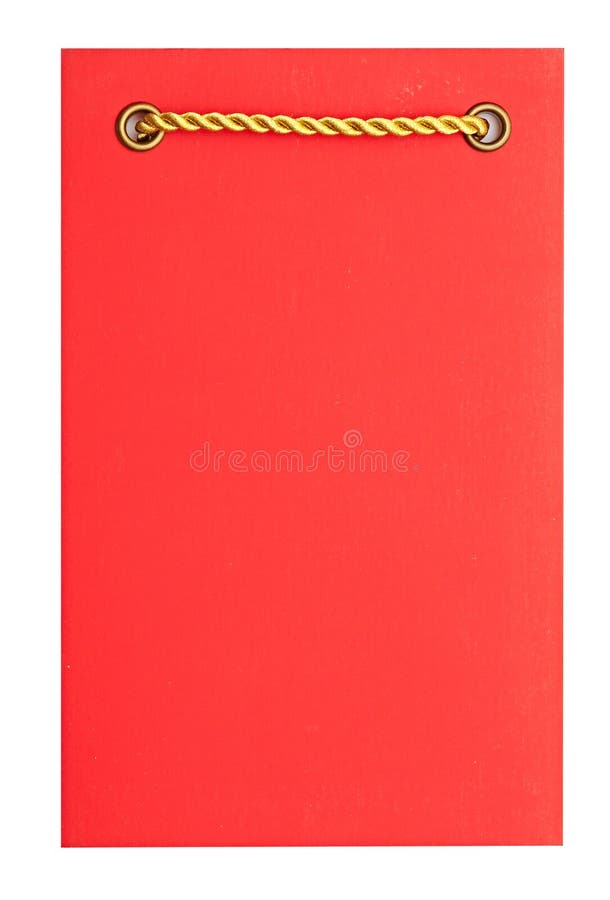 Greeting Card on Red Paper with Gold Rope Stock Image - Image of ...