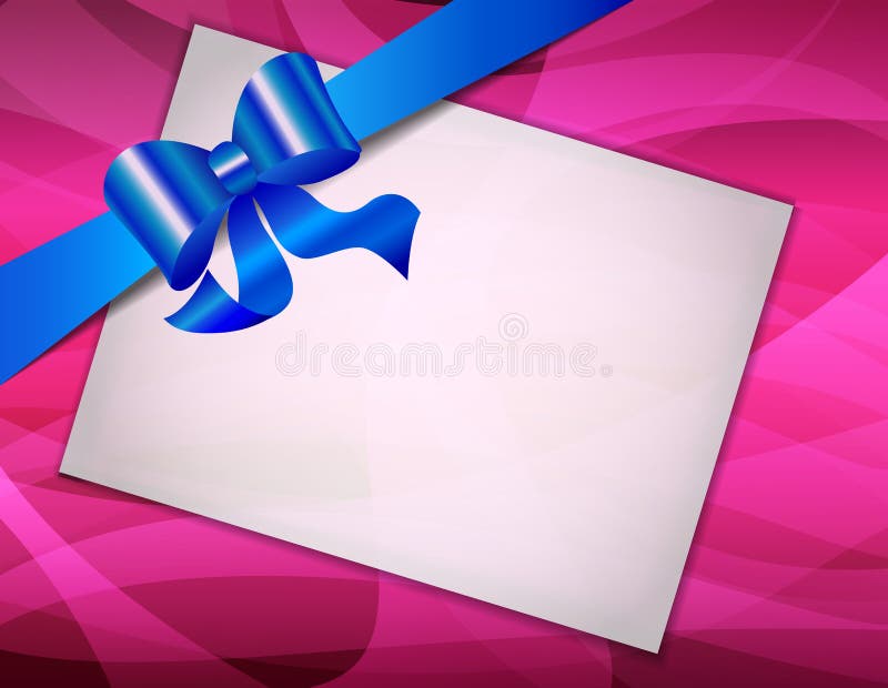 Greeting card with ribbons stock vector. Illustration of event - 57641712
