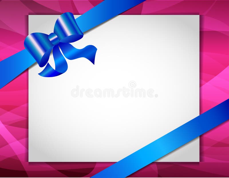 Greeting card with ribbons stock vector. Illustration of greeting ...