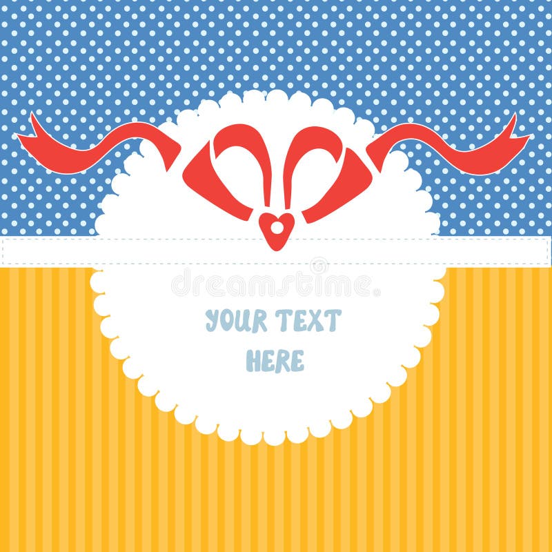 Greeting Card Template Cute Design, Frame Stock Illustration ...