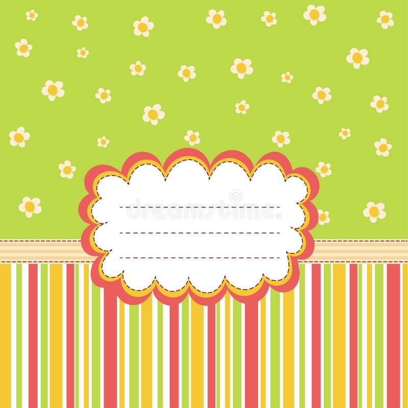 Greeting Card Template with a Place for Your Text Stock Vector ...
