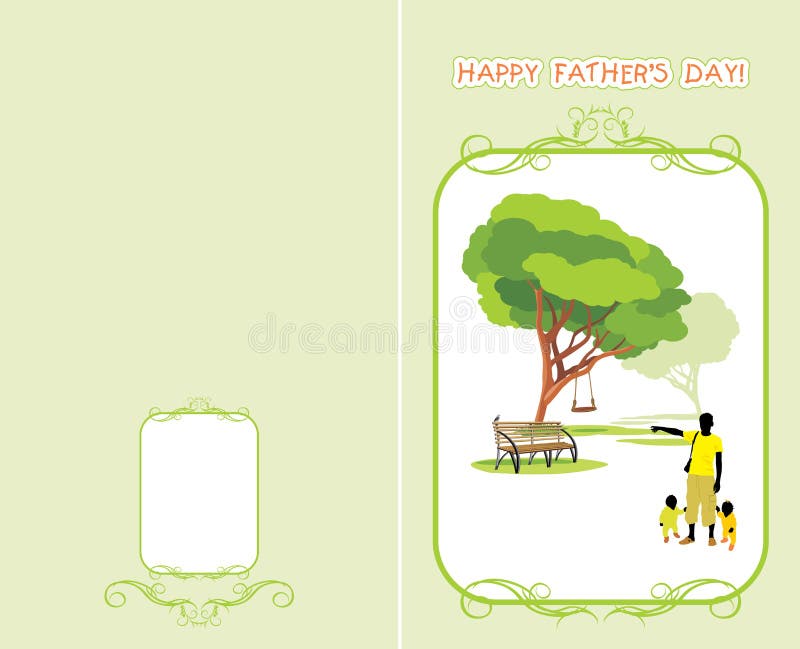 Greeting Card To the Fatherâ€™s Day Stock Vector - Illustration of ...