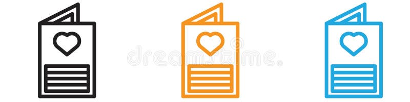 Greeting Card Vector Logo Set Collection for Web App Ui Stock Vector ...