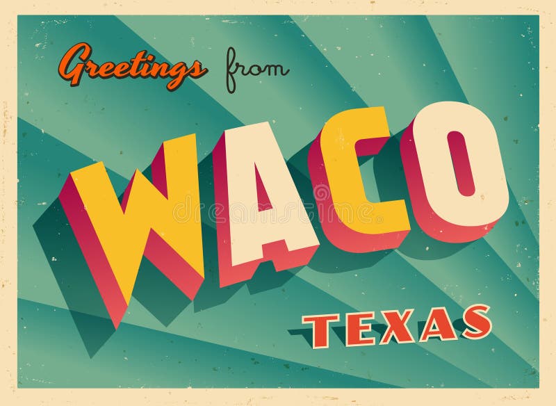 Greetings from Waco, Texas, USA - Wish You Were Here! Stock Vector ...