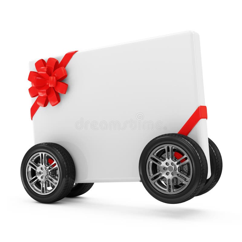 Car in gift stock illustration. Illustration of smooth - 3712615