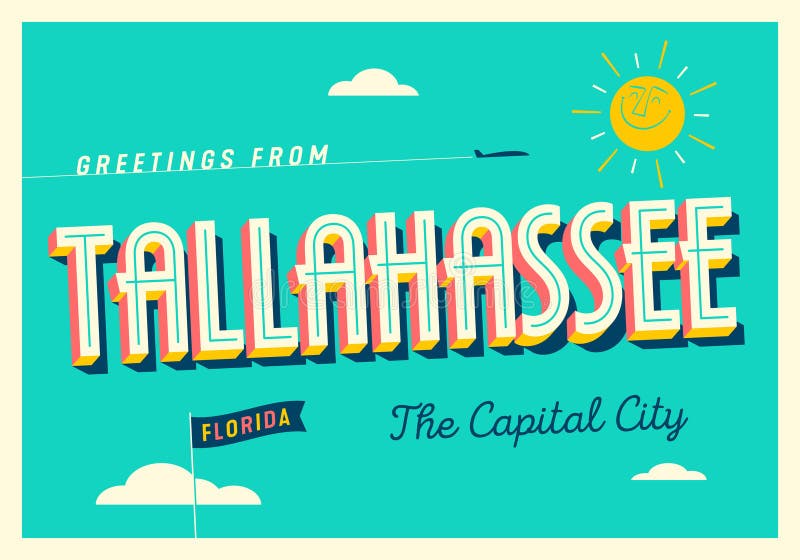 Greetings from Tallahassee, Florida, USA Stock Vector - Illustration of ...