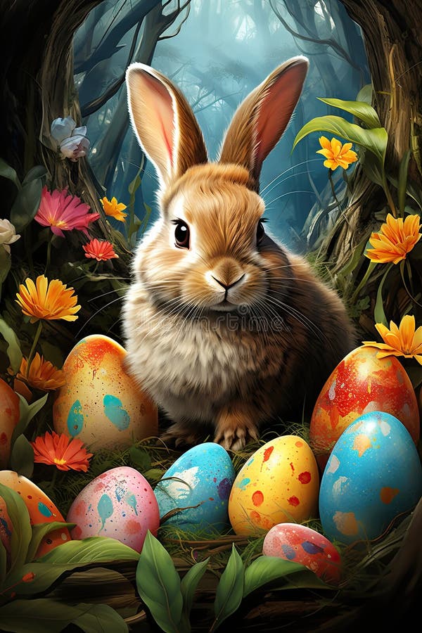 Greeting easter card stock illustration. Illustration of blue - 291857847