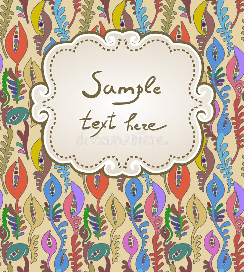 Greeting Floral Card, Background Stock Vector - Illustration of card ...