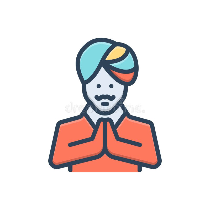 Color Illustration Icon for Greeting, Congratulations and Welcome Stock ...