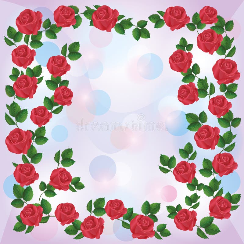 Horizontal Roses stock vector. Illustration of drawing - 2081155
