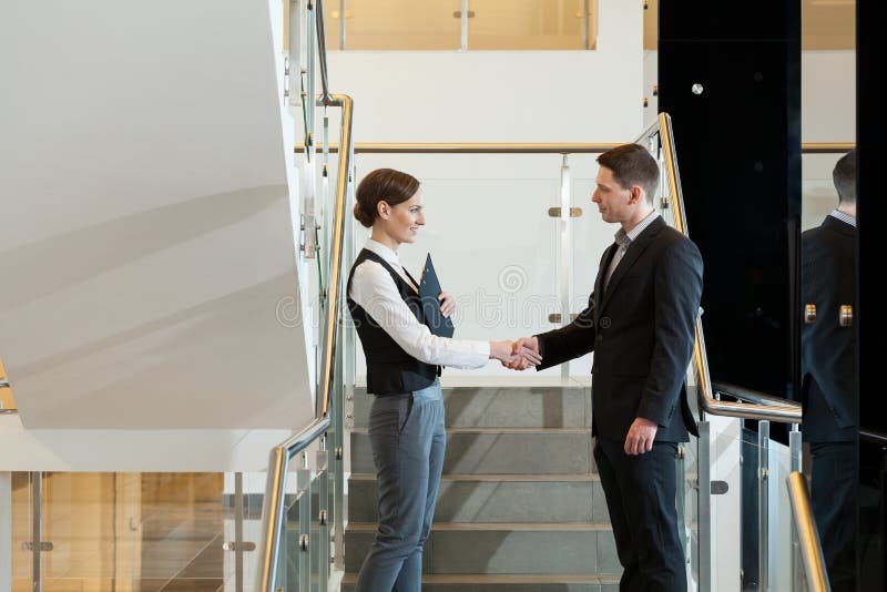 Greeting of new co-workers stock image. Image of greeting - 44480065