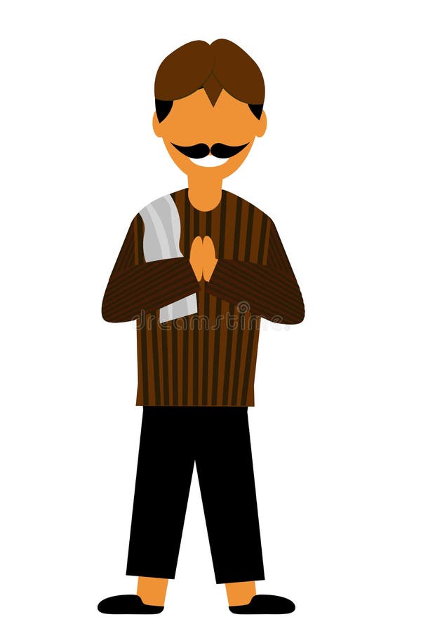 Greeting Old Java Man, at Transparent Effect Background Stock Vector ...