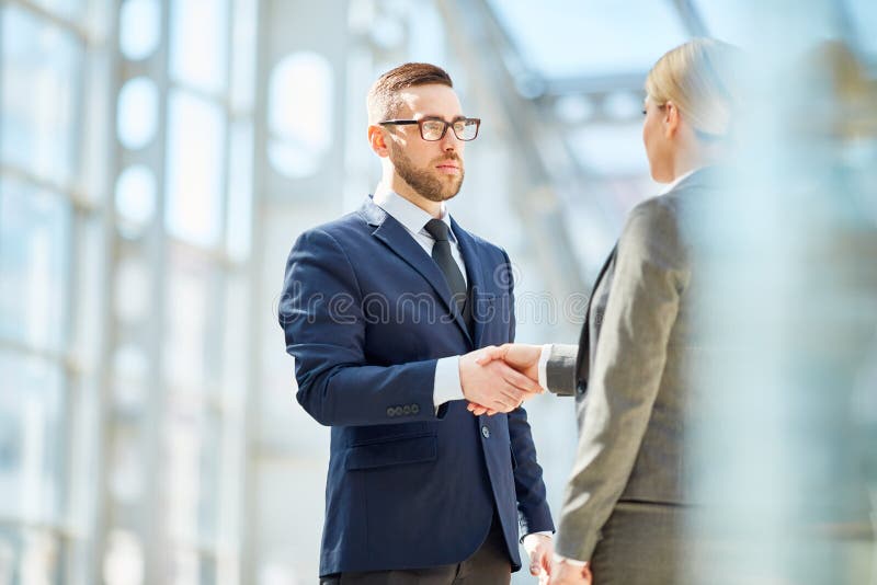 Greeting of partners stock image. Image of businessman - 94122775