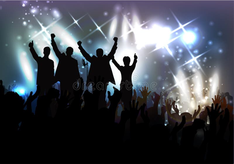 Greeting Politician Active Public Against the Backdrop of Spotlights ...