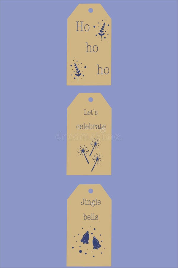 Greeting Tags Set with Hand Drawn Labels Stock Vector - Illustration of ...