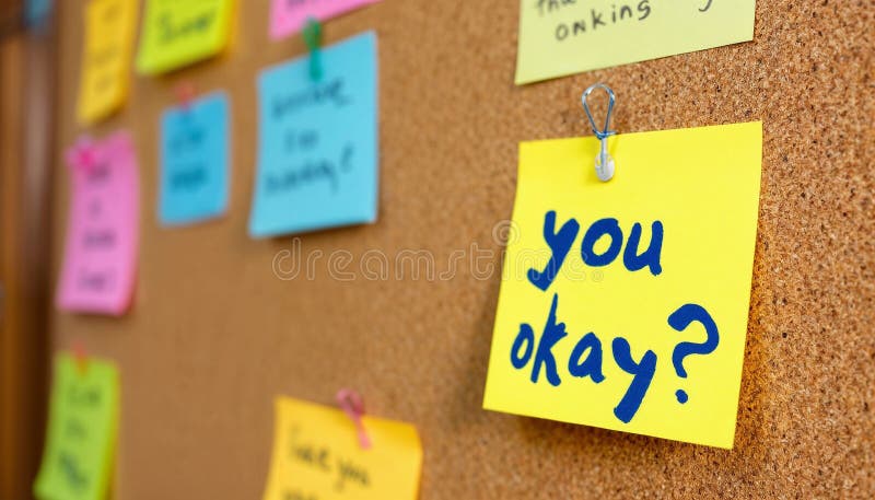 Greeting Write in Sticky Note Employee Office Stock Illustration ...