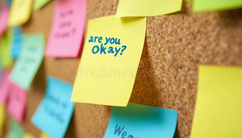 Greeting Write in Sticky Note Employee Office Stock Illustration ...