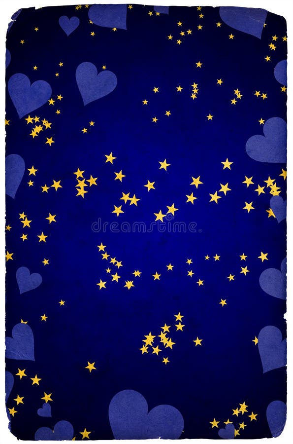 Greetings Card Background Stars Hearts Stock Illustration ...