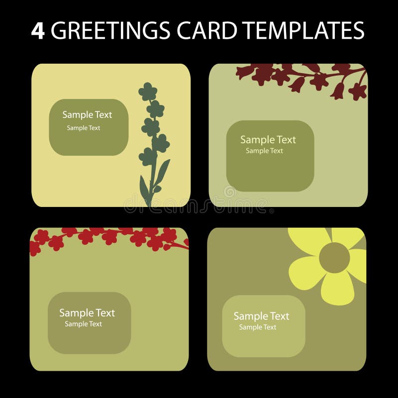 Greetings Card Templates stock vector. Illustration of frame - 184836417