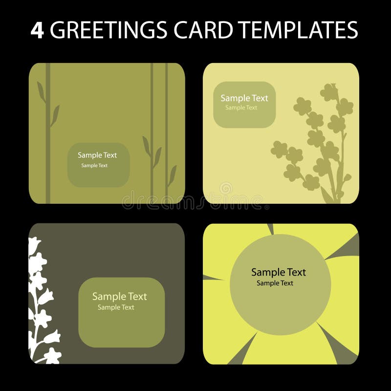 Greetings Card Templates stock vector. Illustration of gift - 192973382