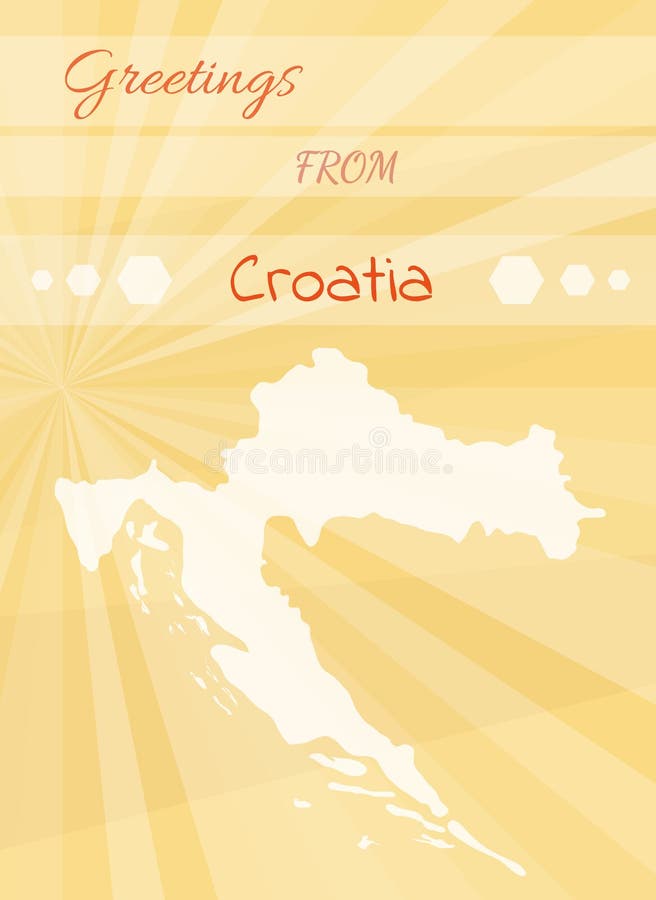 Greetings from croatia stock vector. Illustration of travel - 40372008